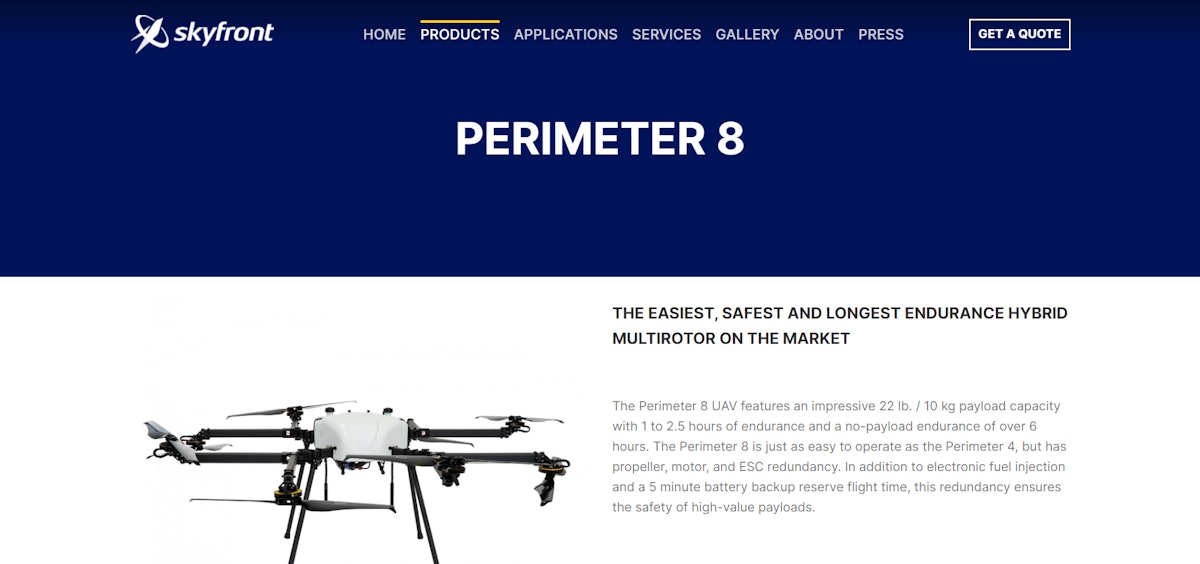 Perimeter 8 From: Skyfront | IRONPROS