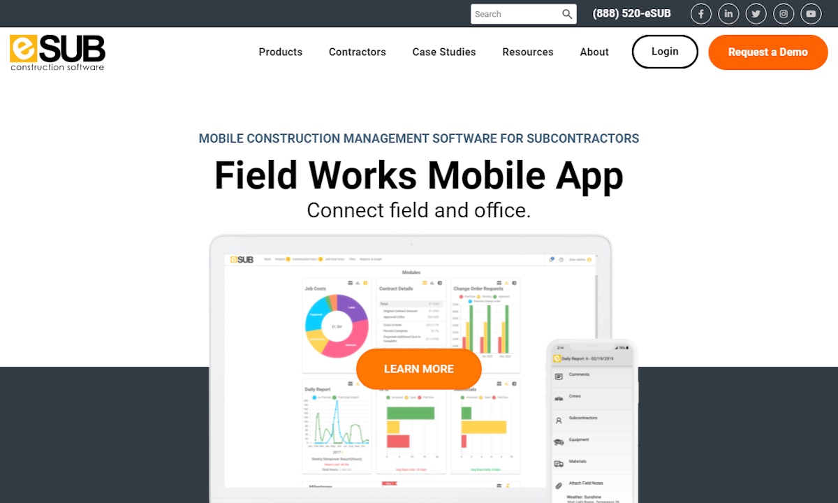 eSub FieldWorks Mobile App From: eSUB Construction Software | IRONPROS