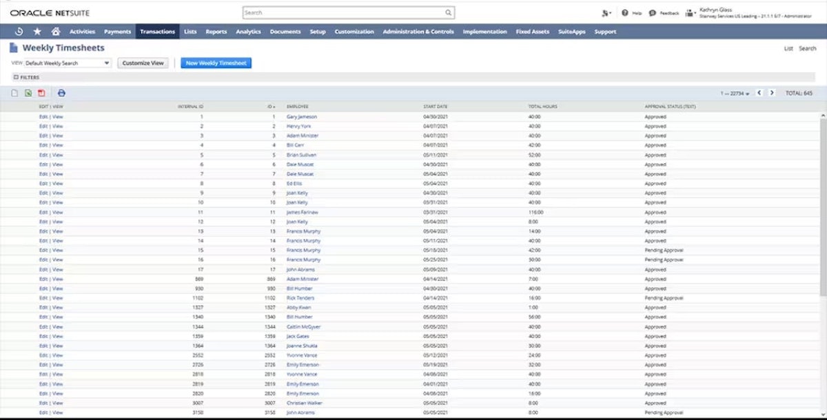NetSuite Timesheet Management & Time Tracking Software From: NETSUITE ...
