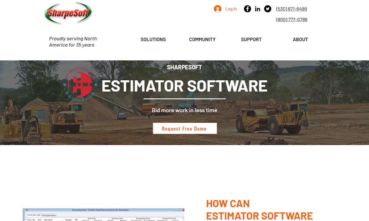 Sharpesoft Estimator From: SharpeSoft, Inc. | IRONPROS