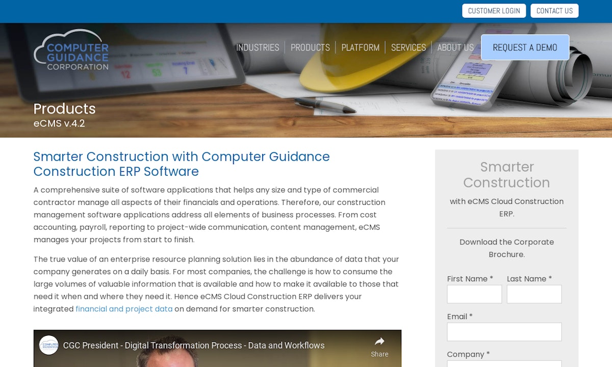 eCMS: Fully Integrated Construction ERP Software From: Computer ...