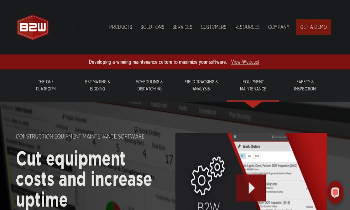 Equipment Maintenance From: B2W Software Inc. | IRONPROS