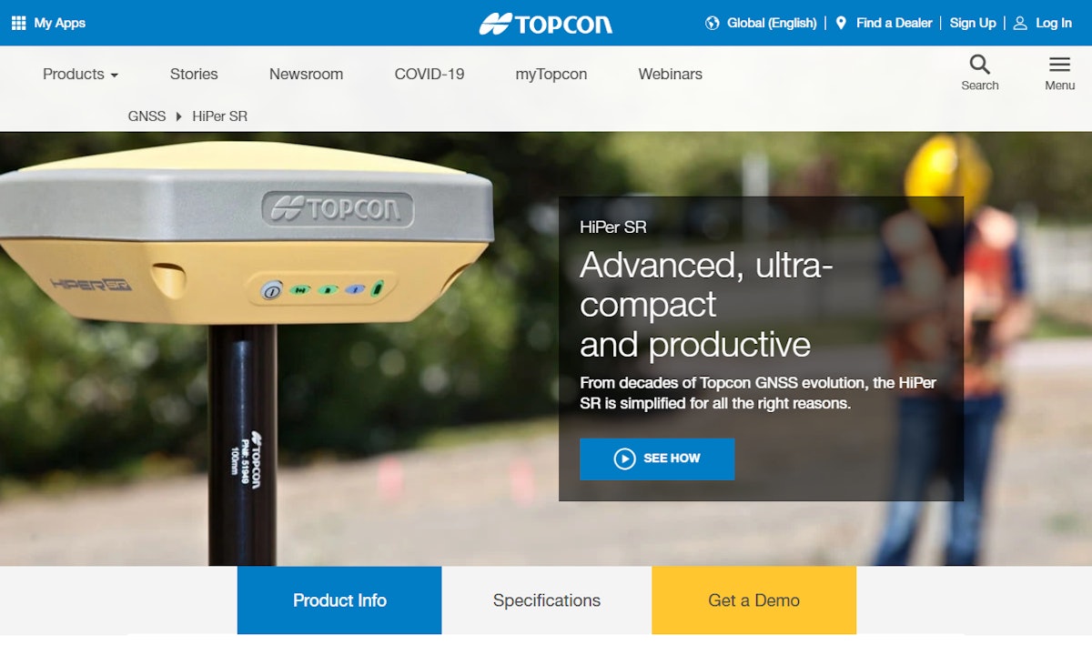 HiPer SR From: Topcon Positioning Systems | IRONPROS
