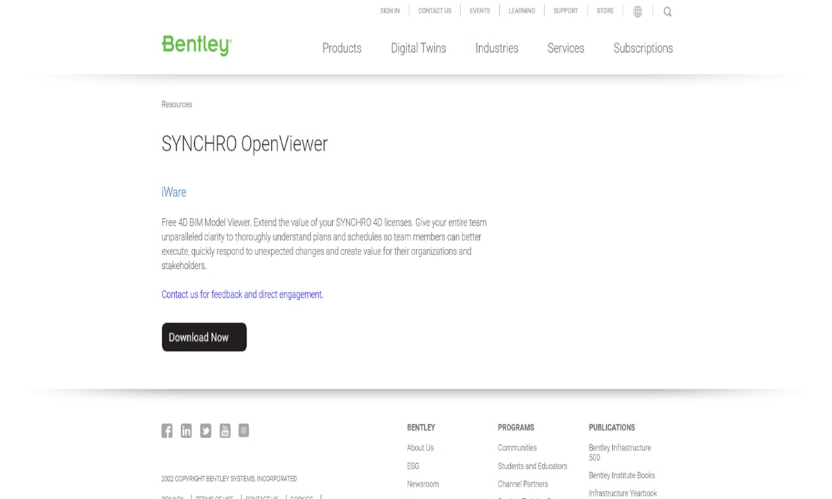 SYNCHRO Open Viewer From: Bentley Systems, Inc. | IRONPROS