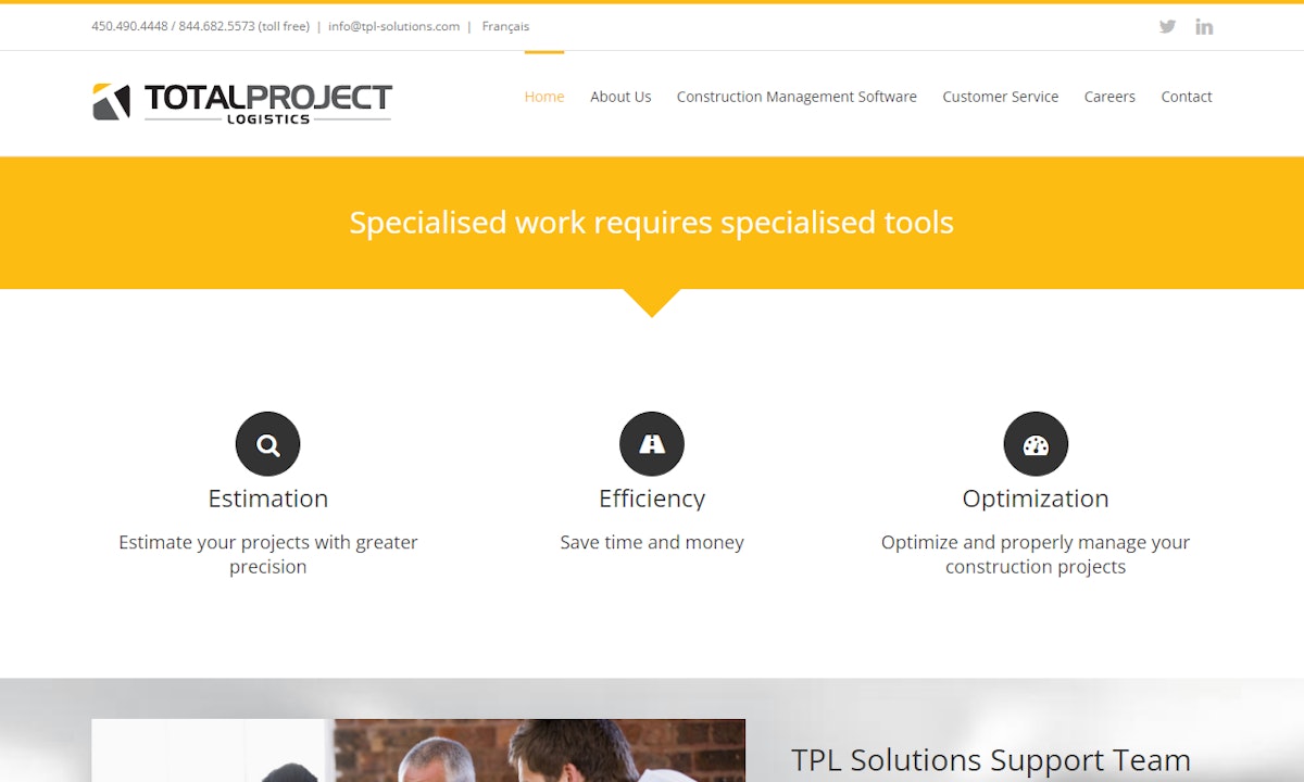 TPL Estimate From: Total Project Logistics | IRONPROS