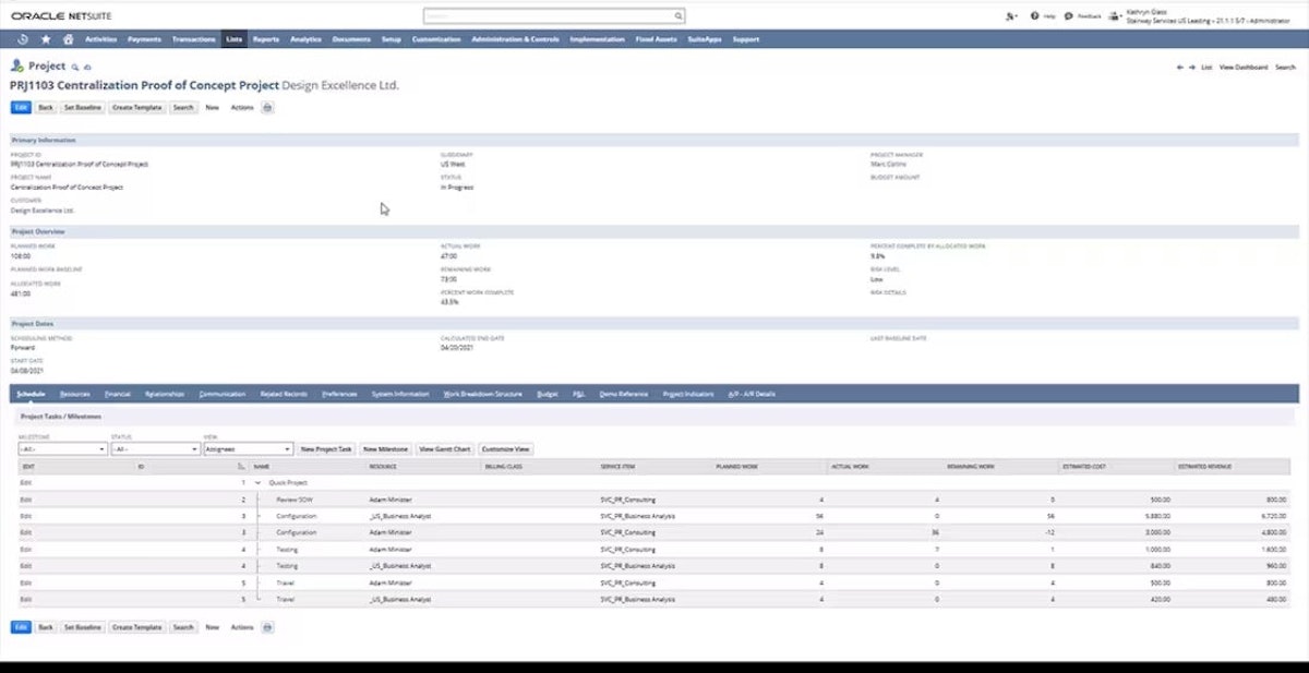 NetSuite Project Management From: NETSUITE | IRONPROS