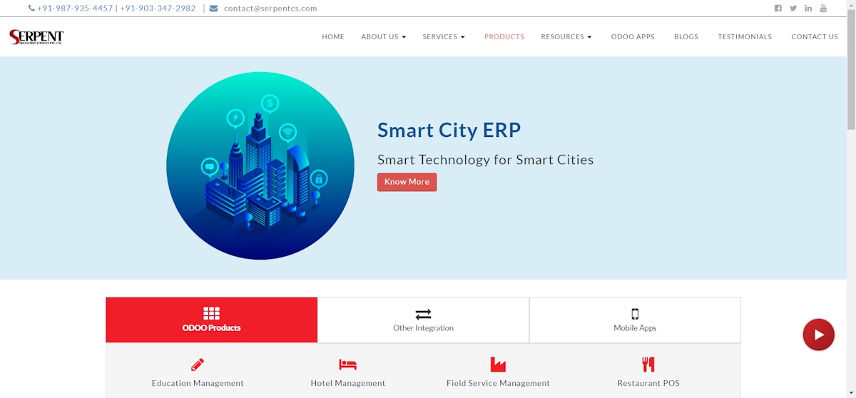 Smart City ERP From: Serpent Consulting Services | IRONPROS