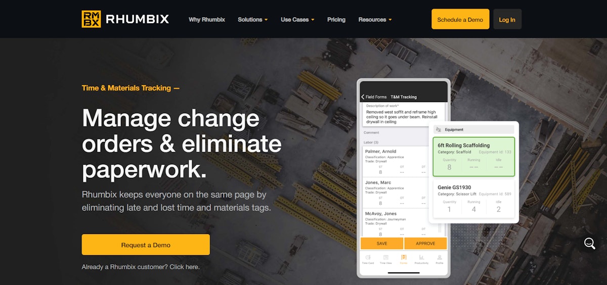 Time & Materials Tracking From: Rhumbix | IRONPROS