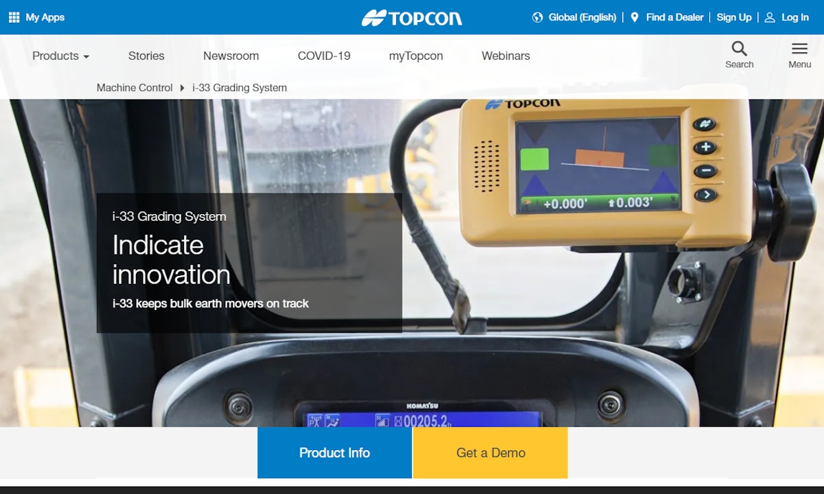 i-33 Grading System From: Topcon Positioning Systems | IRONPROS