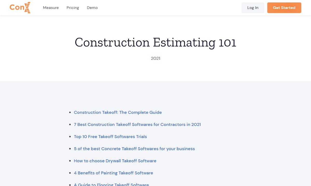 Construction Estimating 101 From: ConX | IRONPROS