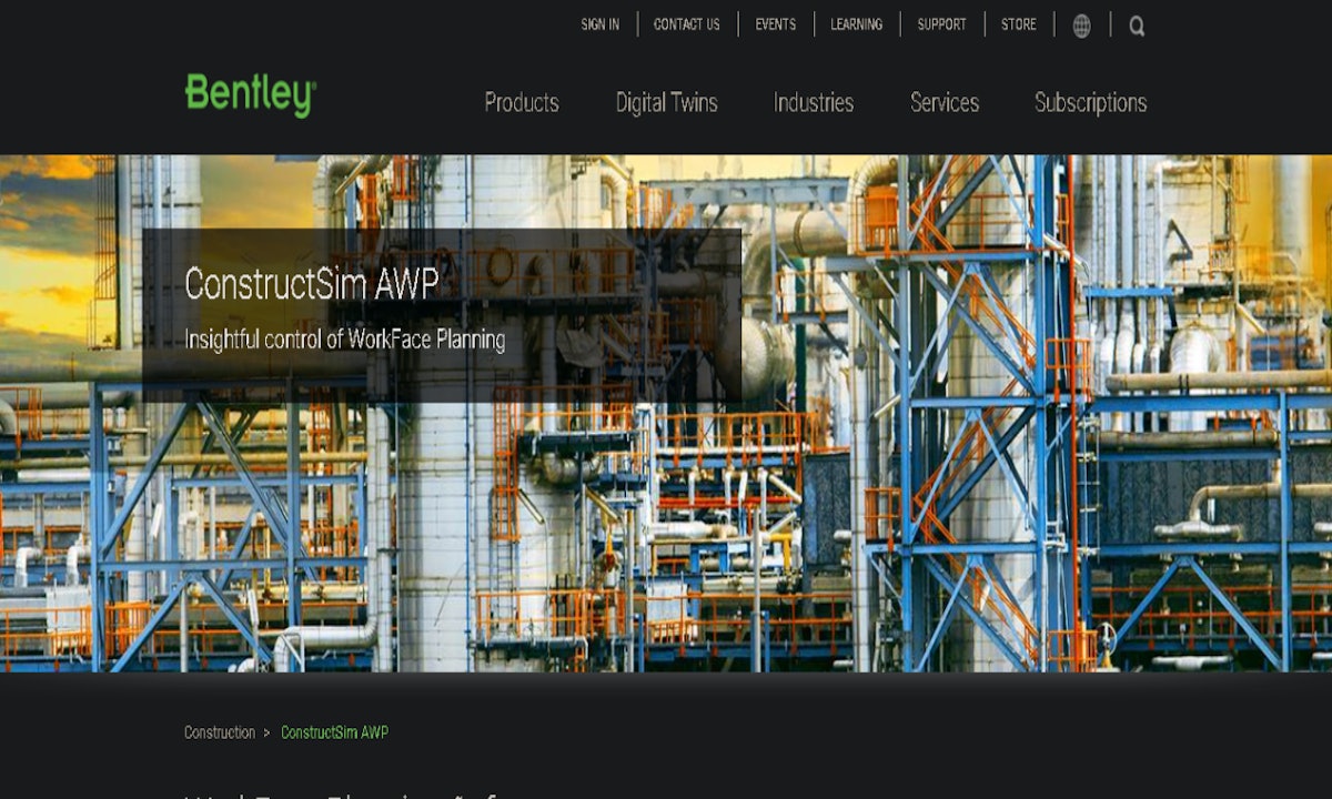 ConstructSim AWD From: Bentley Systems, Inc. | IRONPROS