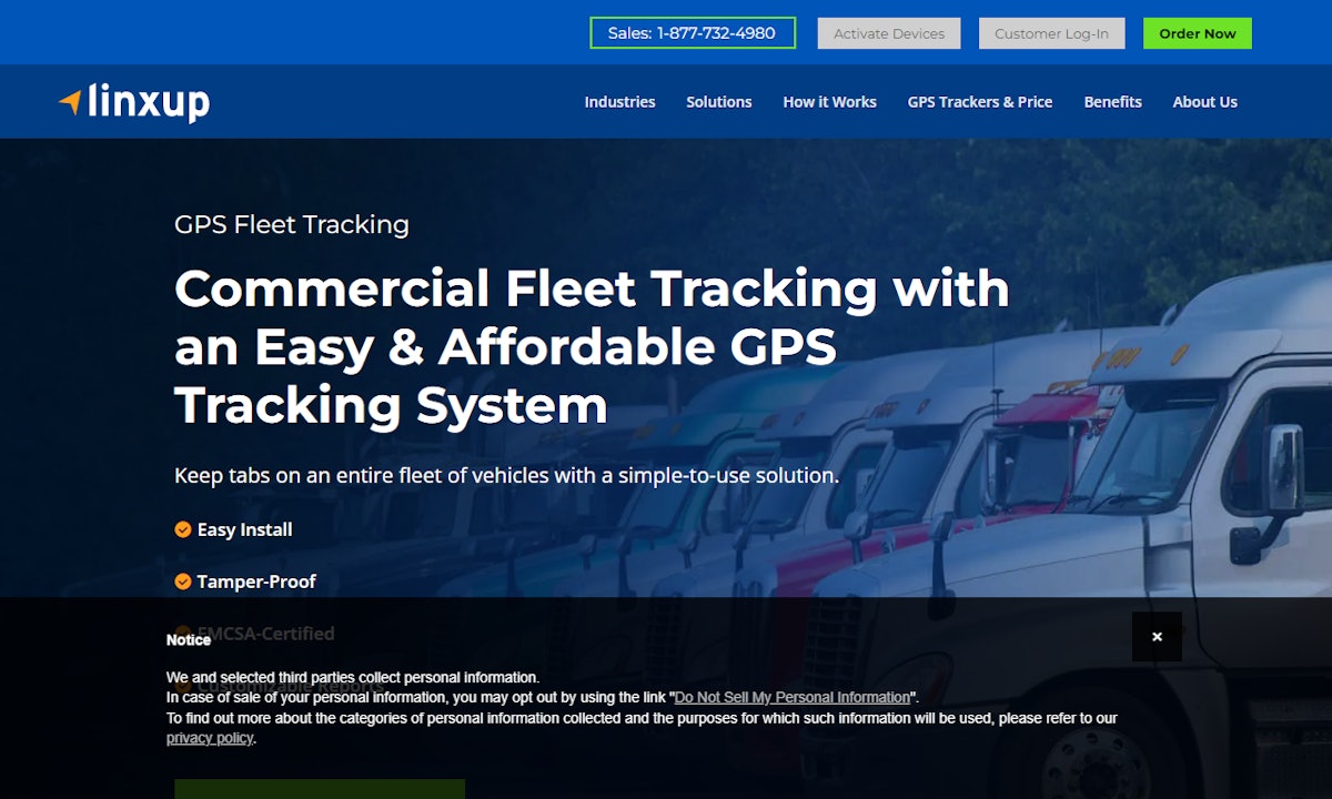 Linxup GPS Fleet Tracking From: Linxup | IRONPROS