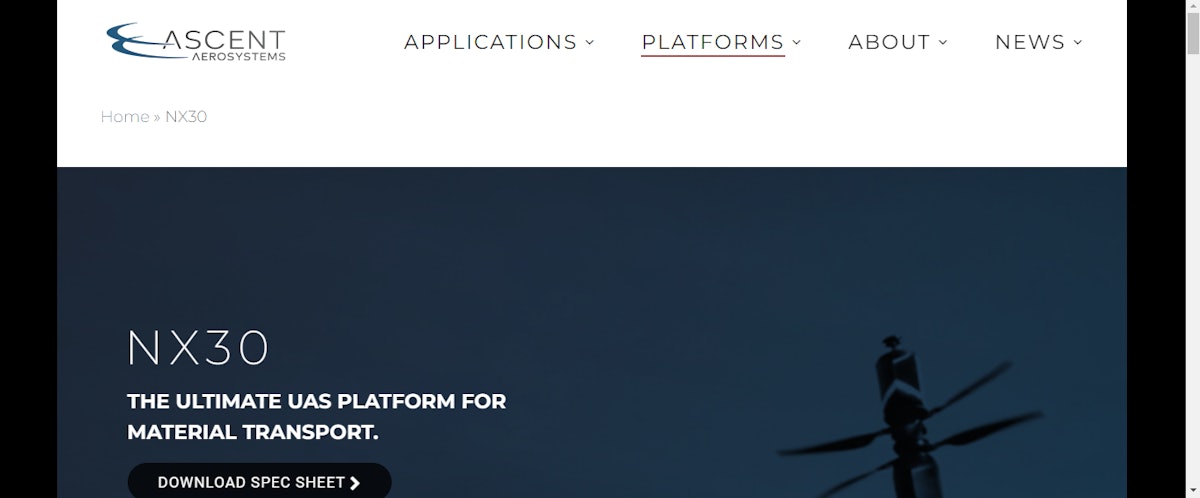 NX30 From: Ascent Aerosystems | IRONPROS