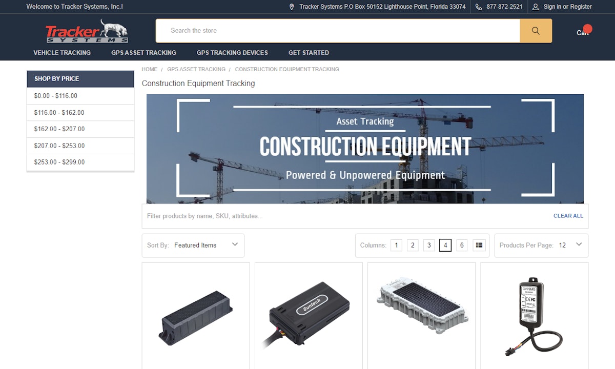 Construction Equipment Tracking From: Tracker Systems | IRONPROS